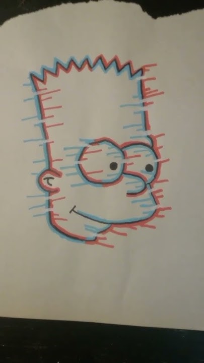 I Drew Bart Simpson With Posca Markersglitch Effect Shorts Youtube
