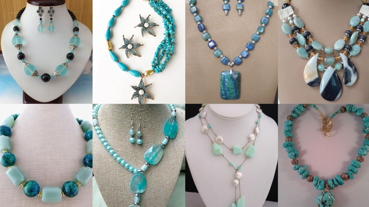 Turquoise and Quartz Necklace Design Ideas | Color Harmony in Jewelry🤩 ...