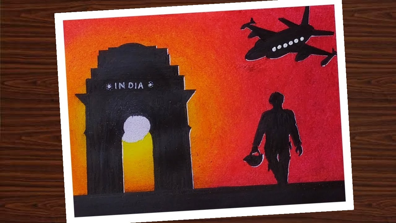 Indian air force day drawing || Poster drawing on Indian Air force day ...