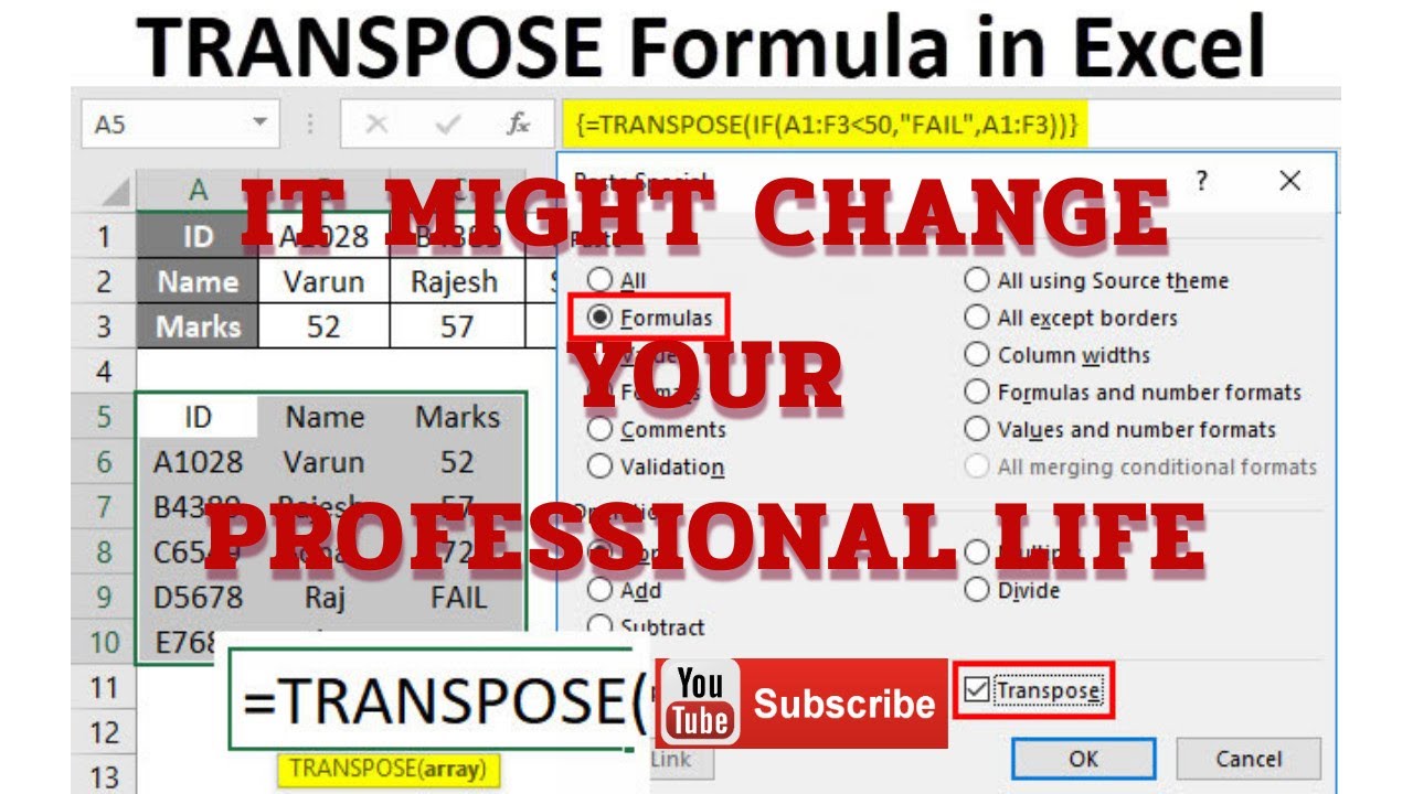 3 Ways To Transpose Columns To Rows Data In Excel YouTube 3-ways-to-transpose-columns-to-rows-data-in-excel-youtube