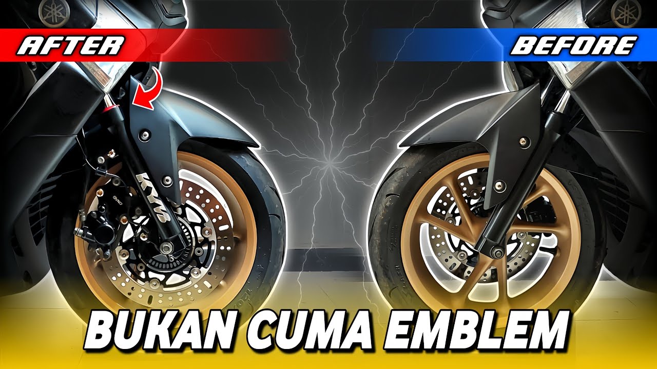 KEREN LOW BUDGET !! Downsize shock depan NMAX, Modif shock depan nmax ...
