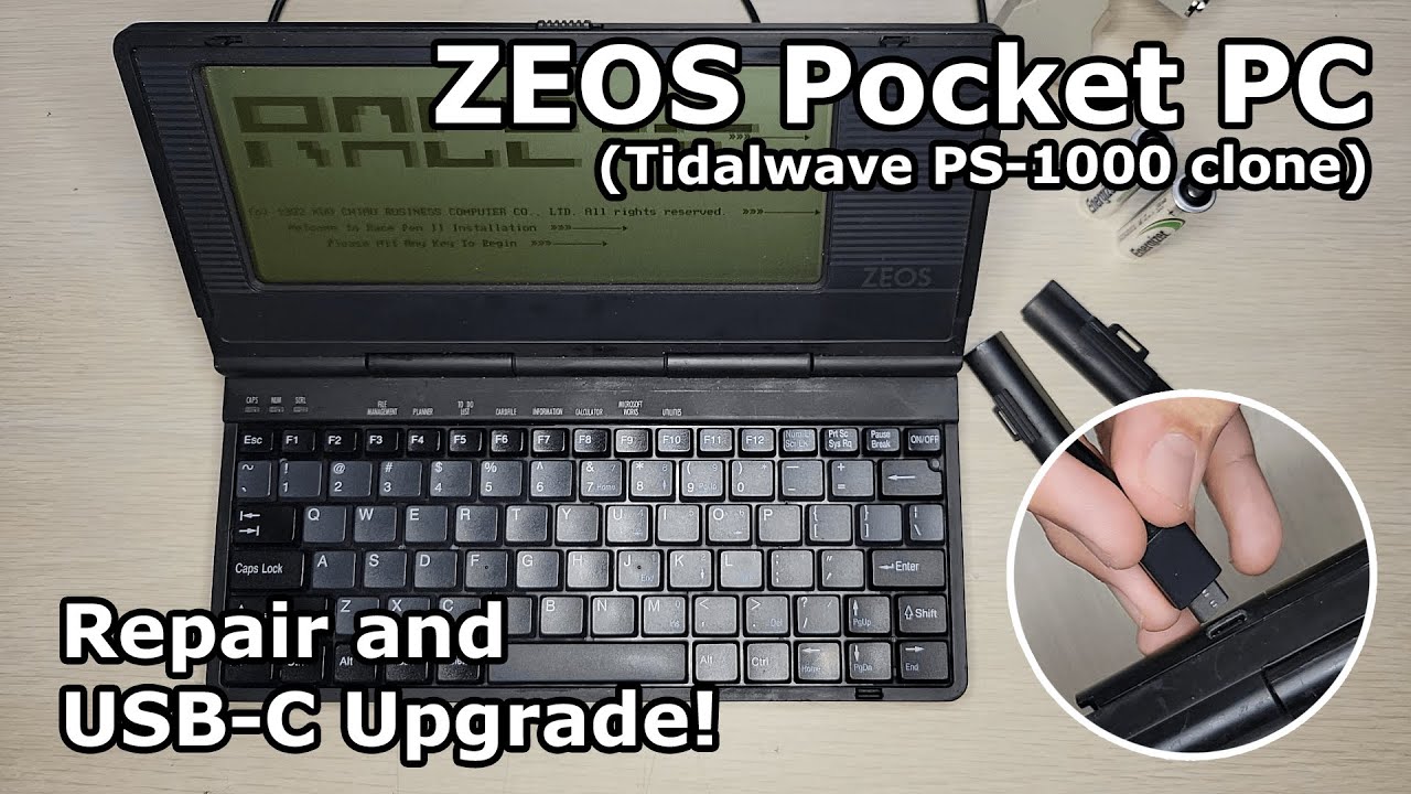 ZEOS Pocket PC Repair and USB-C Upgrade (Tidalwave PS-1000) - YouTube