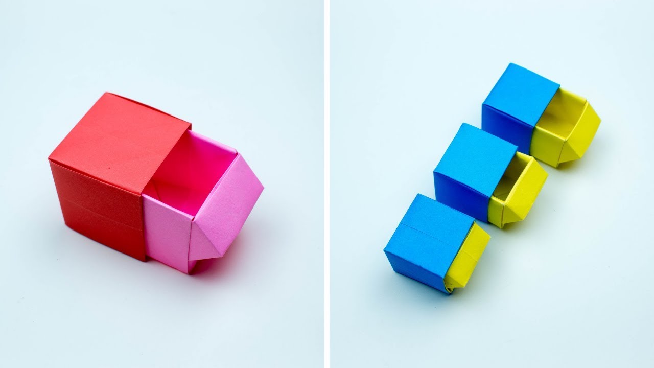 Origami Drawer Box - How To Make Origami Drawer Box - Origami Drawer ...