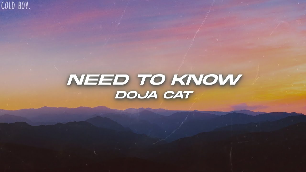 Doja Cat - Need to Know (Lyrics) - YouTube