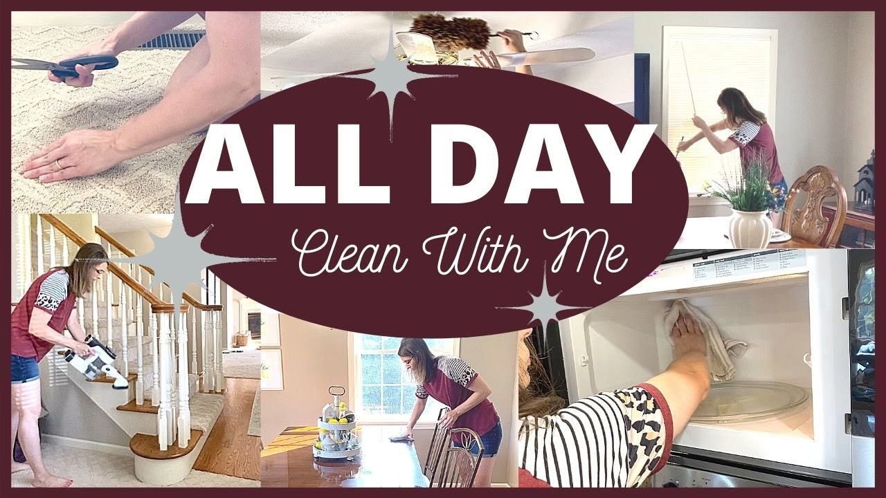 ALL DAY CLEAN WITH ME/ TIPS ON HOW TO GET MOTIVATED TO CLEAN/CLEANING ...