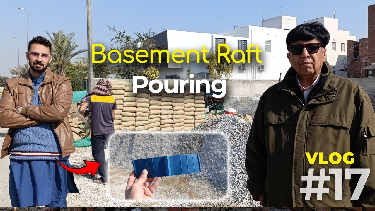 Construction vlog #17 Basement Raft Pouring and Purpose of Water ...