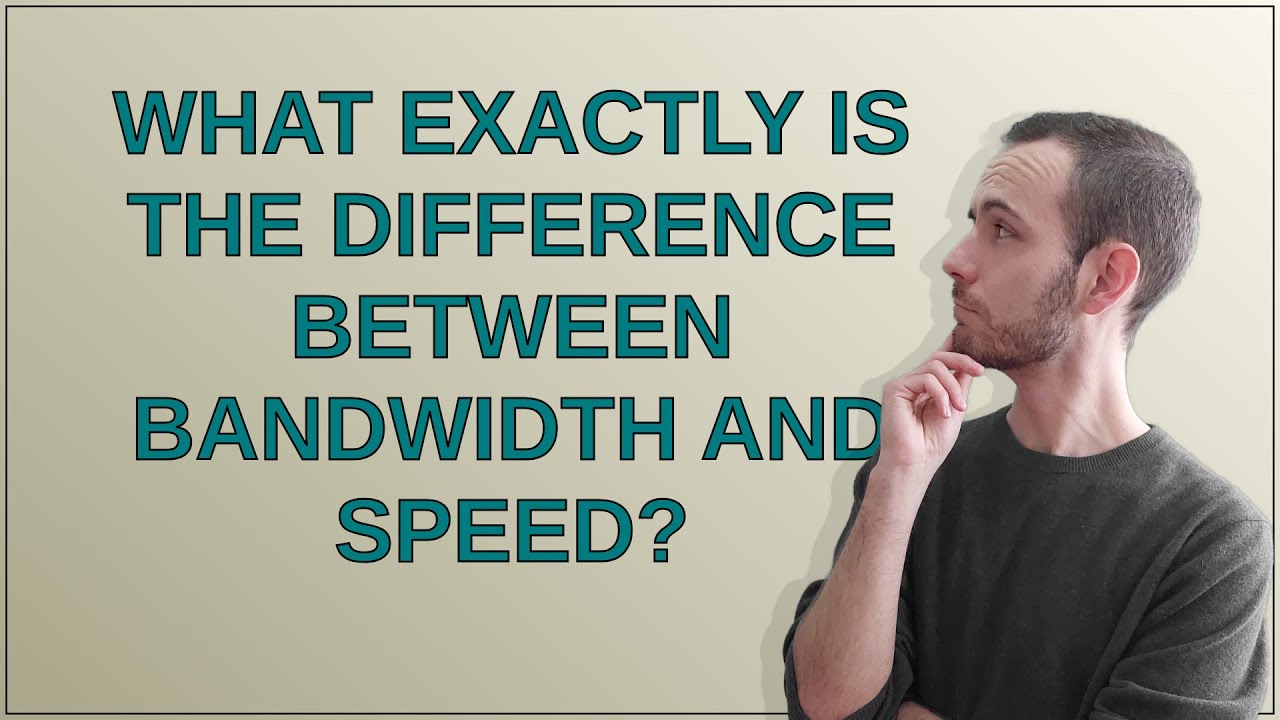 Networkengineering: What exactly is the difference between bandwidth ...