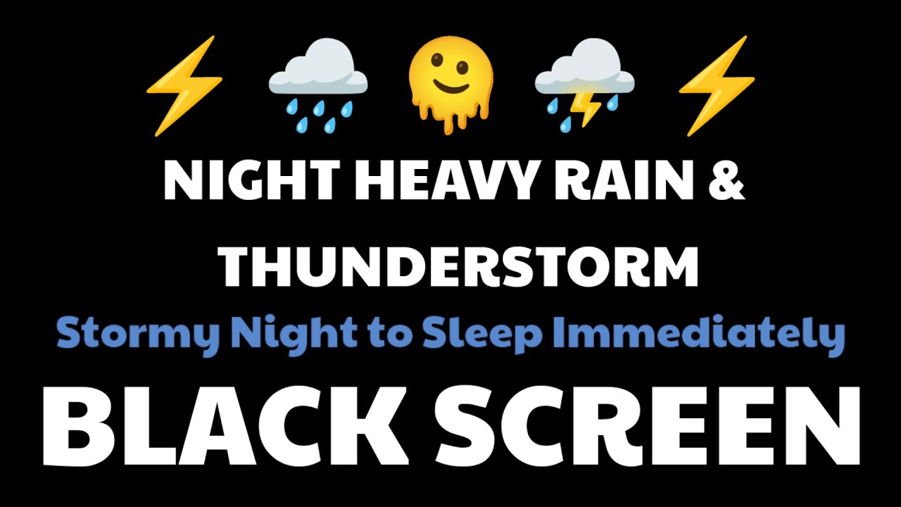 Thunderstorm Sounds for Sleeping - Pouring Rain & Thunder on Stormy ...