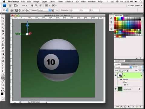 3D Billiard Balls Effects Tutorials Planet Photoshop - YouTube