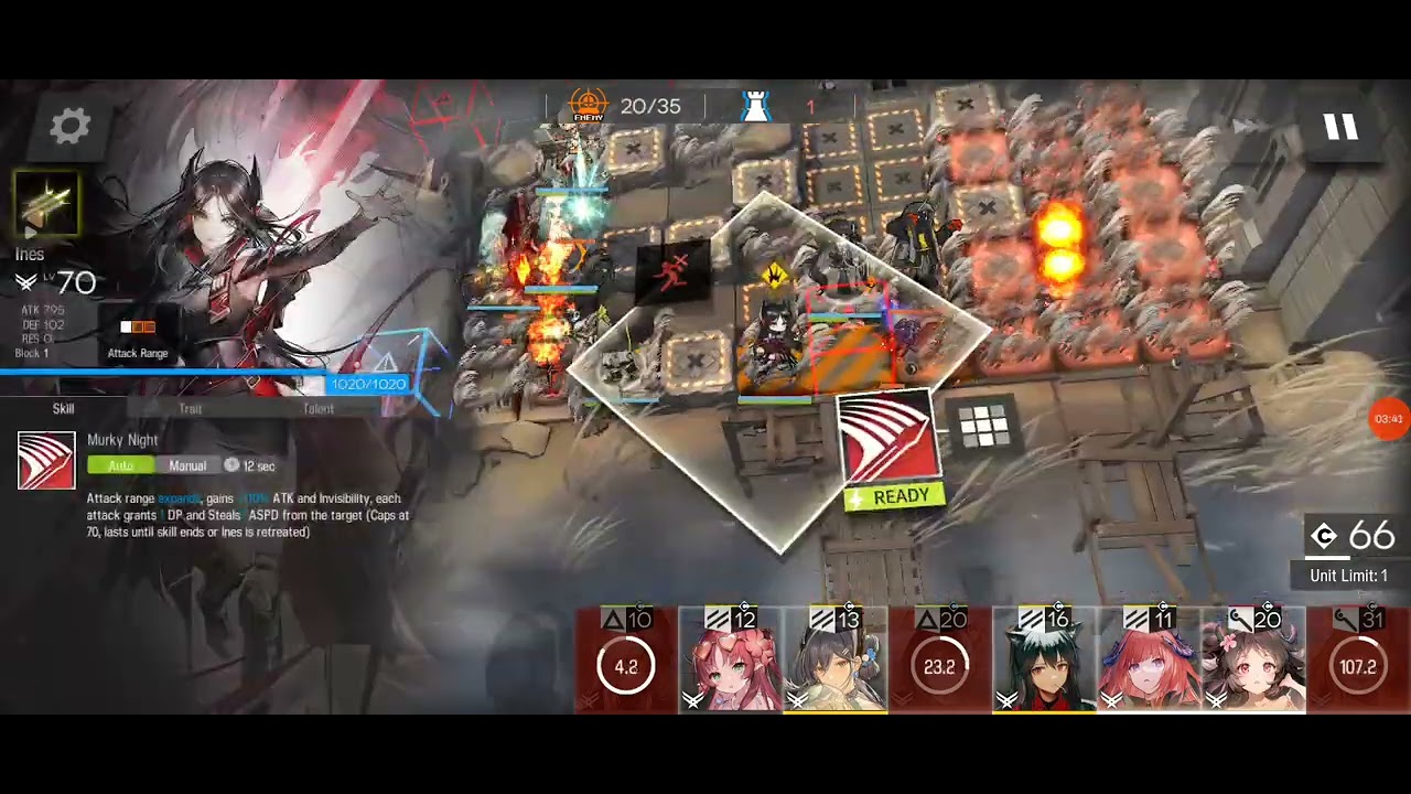 Arknights CC#1 Pyrolysis 625 Pts clear (slight optimization) - YouTube