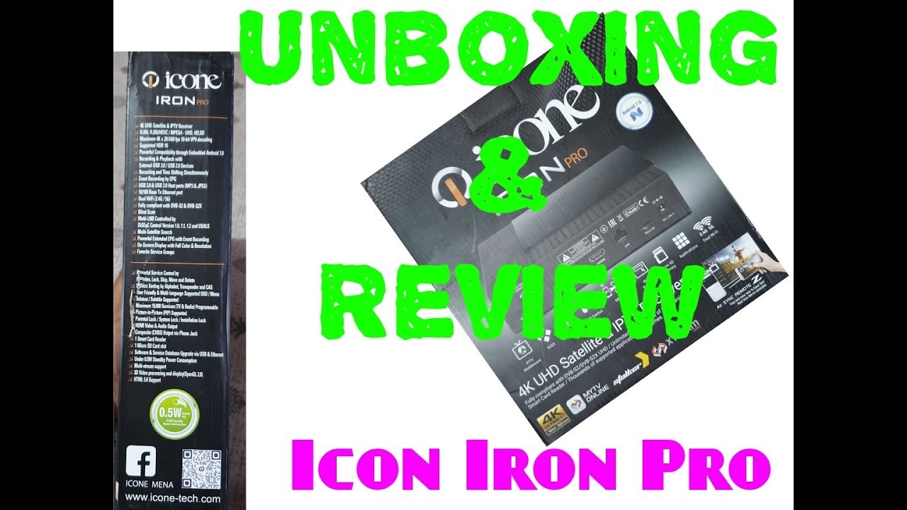 Icon Iron Pro 4K Android Satellite 📡🛰️ Receiver unboxing - YouTube