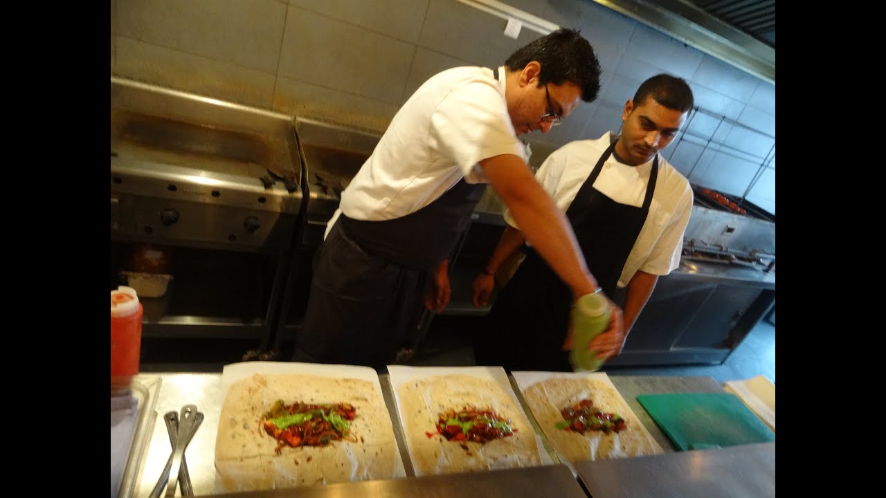 Indian Street Food - Roomali Roti “Paneer Khurchan Ki Kati” wrap at ...