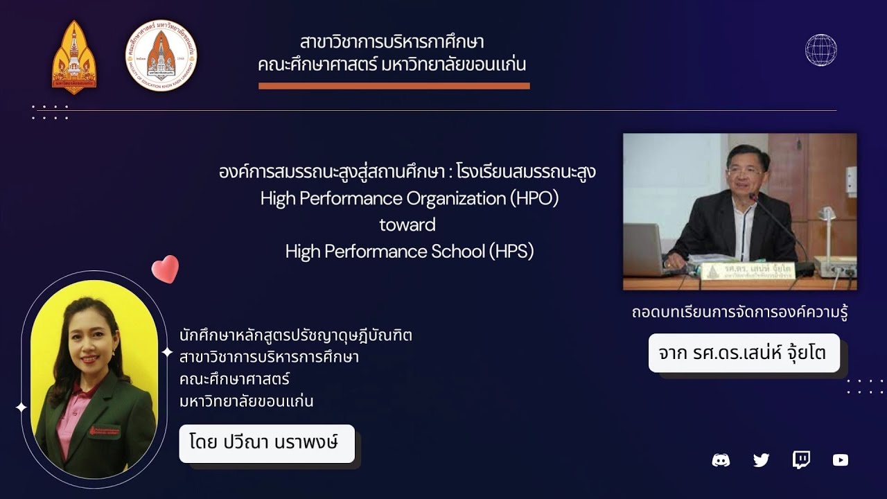 KM_ED_KKU_องค์การสมรรถนะสูง - YouTube