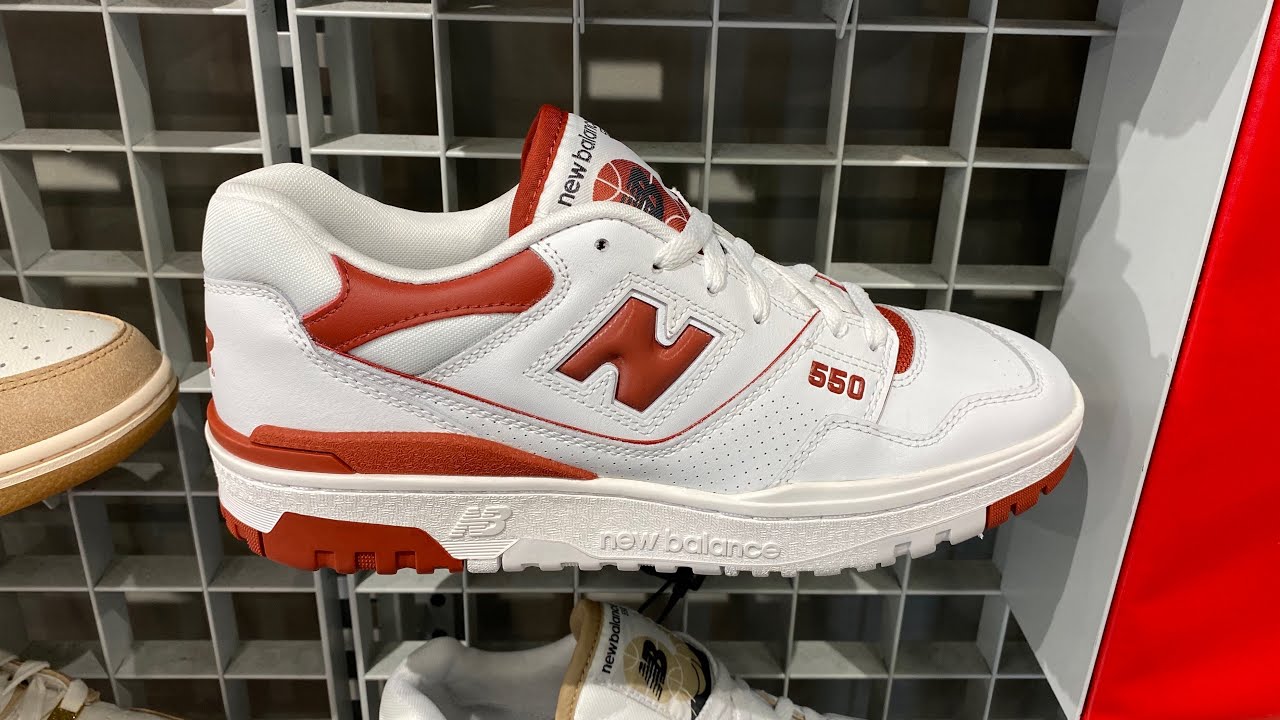 New Balance 550 (White/Brick Red) - Style Code: BBW550BR - YouTube