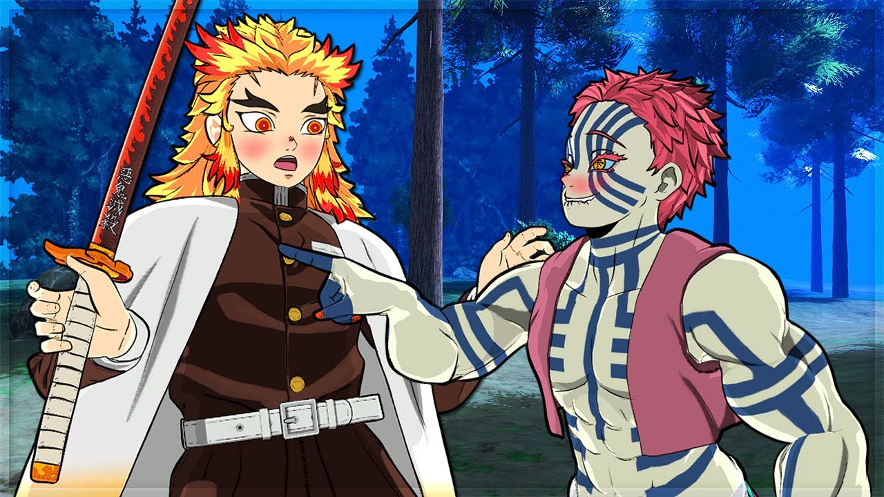 Rengoku Vs Akaza But It Gets Hot Demon Slayer Vr Youtube