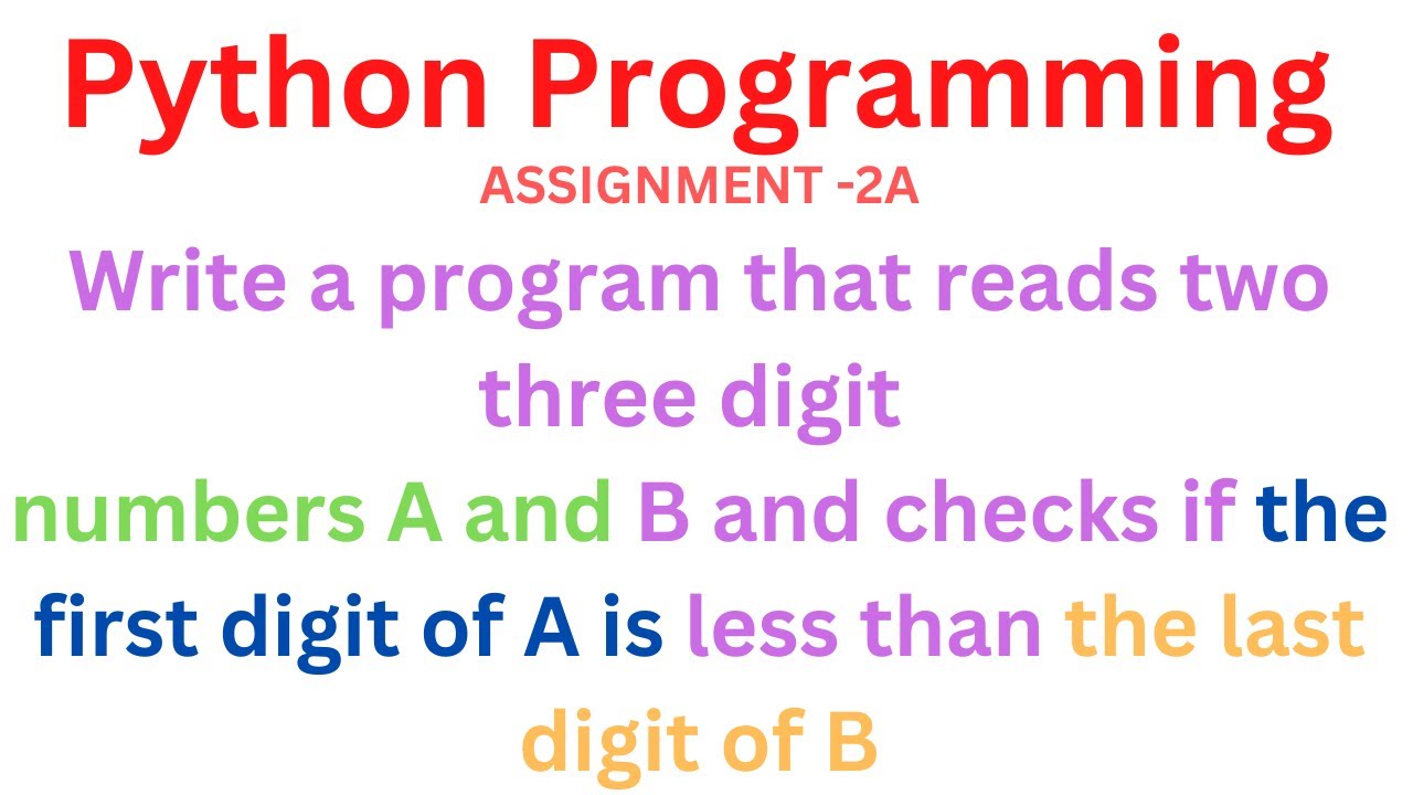 Readstwo Three Digit Numbers A And B And Checks If The First Digit Of A Is Less Than The Las Readstwo Three Digit Numbers A And B And Checks If The First Digit Of A Is Less Than The Las
