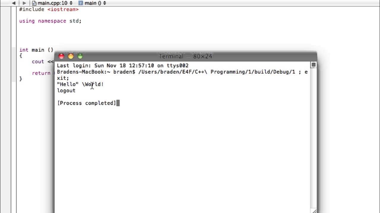 Comments and escape sequences (C++ programming tutorial) - YouTube