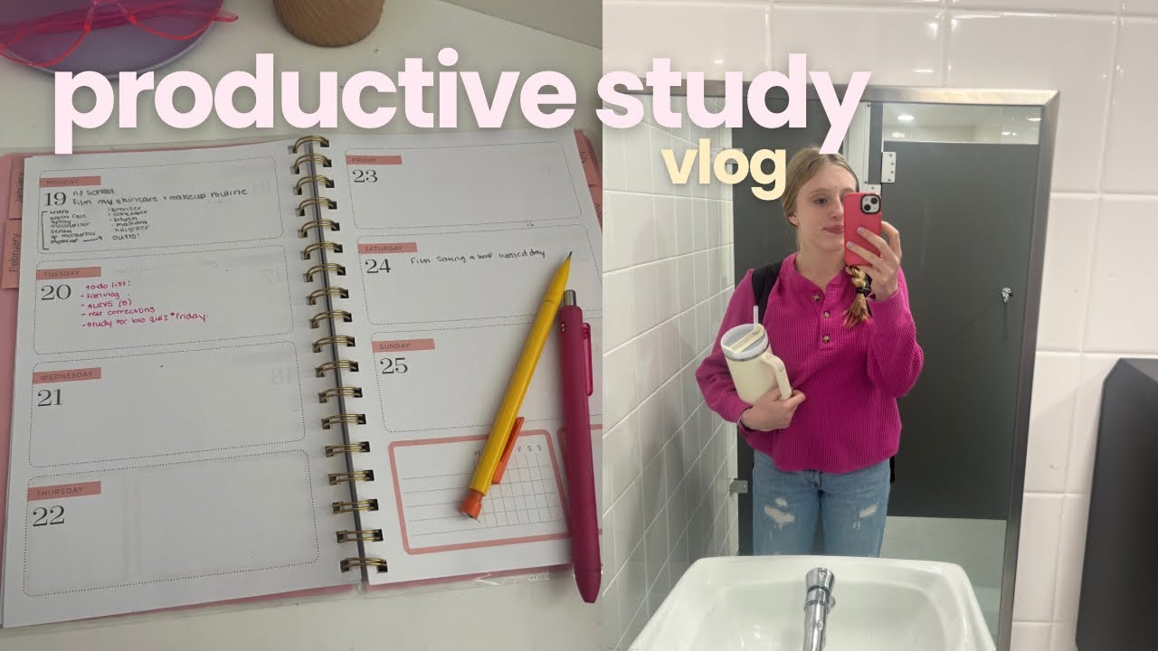 productive study vlog 🪩 - YouTube
