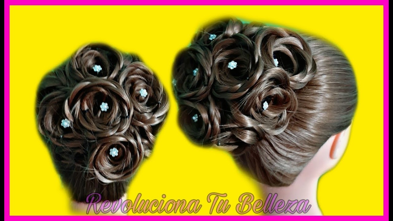 Recojido Para Fiesta o Graduacion/ Chongo De Flores / recojido de ...