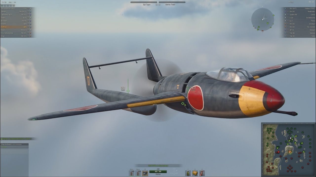 World Of Warplanes Mitsubishi J4M Senden Ace - YouTube