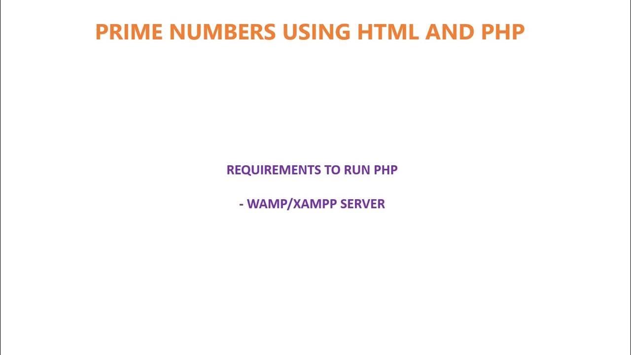 PRIME NUMBER RANGE USING HTML & PHP - YouTube
