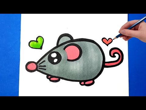 Sevimli Fare Çizimi - Kolay Çizimler Fare - Fare Resmi Çizimi Nasıl Yapılır Kolay - Sevimli Resimler