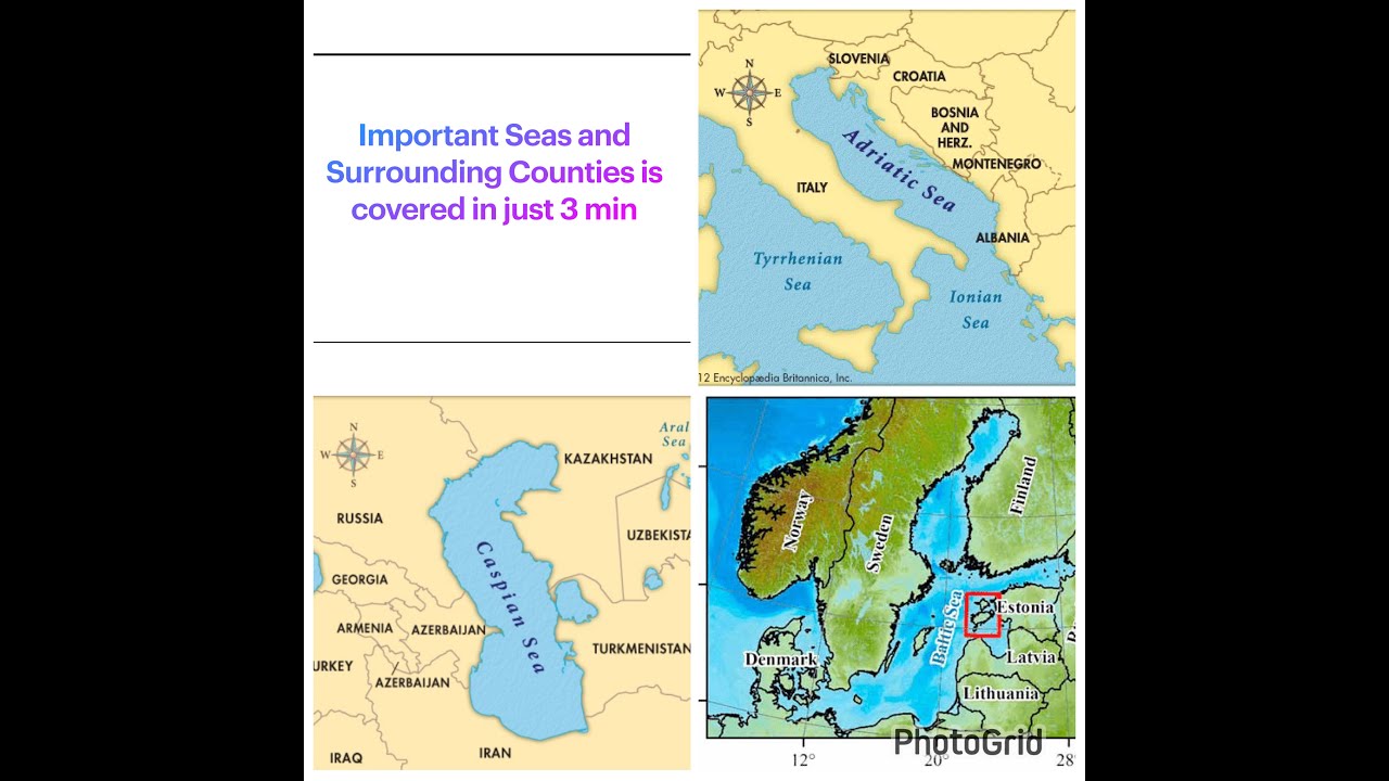 Important Seas & Surrounding Countries|World Geography - YouTube