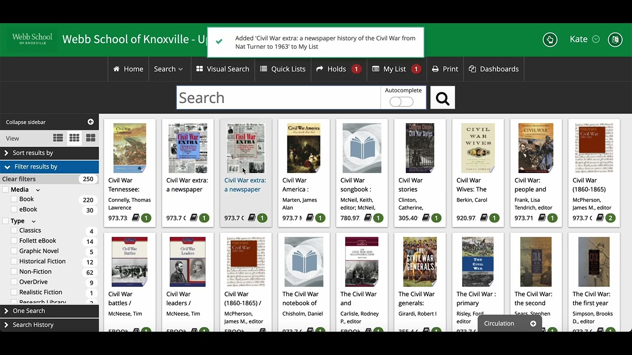 Webb Library Catalog Tutorial - YouTube