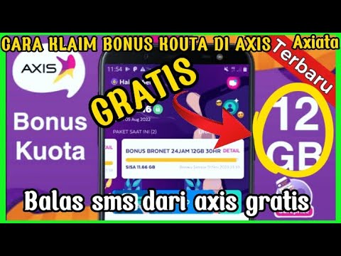 Mudah banget !! Cara klaim bonus kouta gratis Axis 2023 || Cara ...