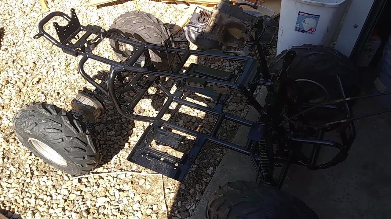 Free ATV QUAD PROJECT 212CC PREDATOR MOTOR Part 2- Paint work - YouTube