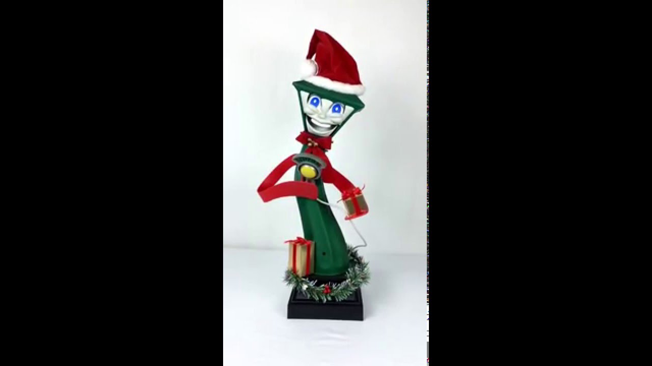 Frank E. Post Singing Lamppost Animated Christmas - YouTube