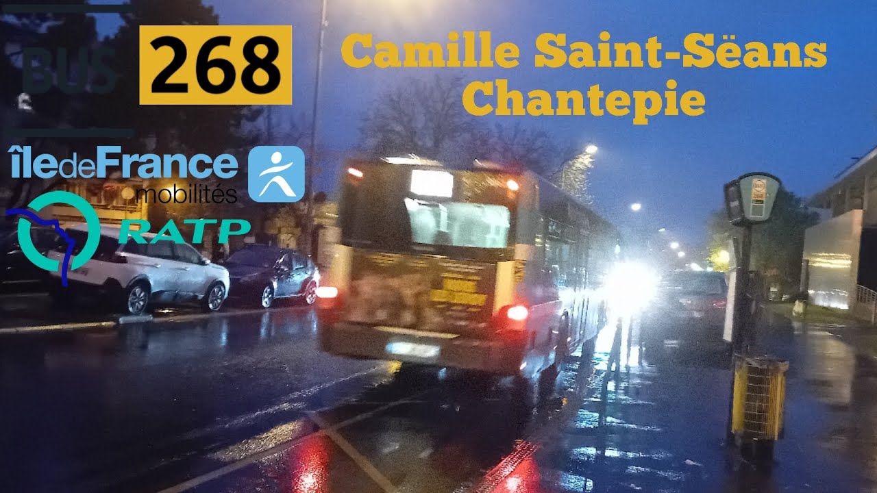 Bus 268 Ratp man lion's city Le Trajet Entre Camille Saint-Sëans ...