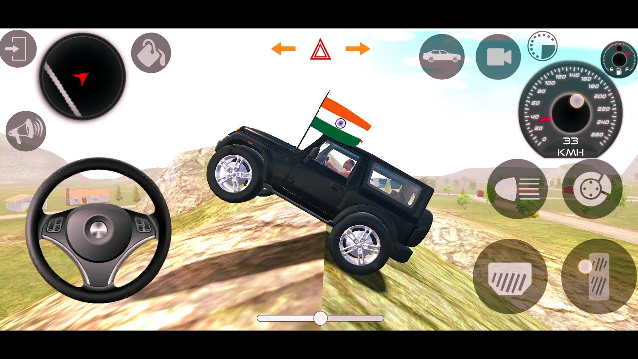 Long Jump Red Thar Indian Cars Driving 3D2023 || Indian Cars Driving 3D ...