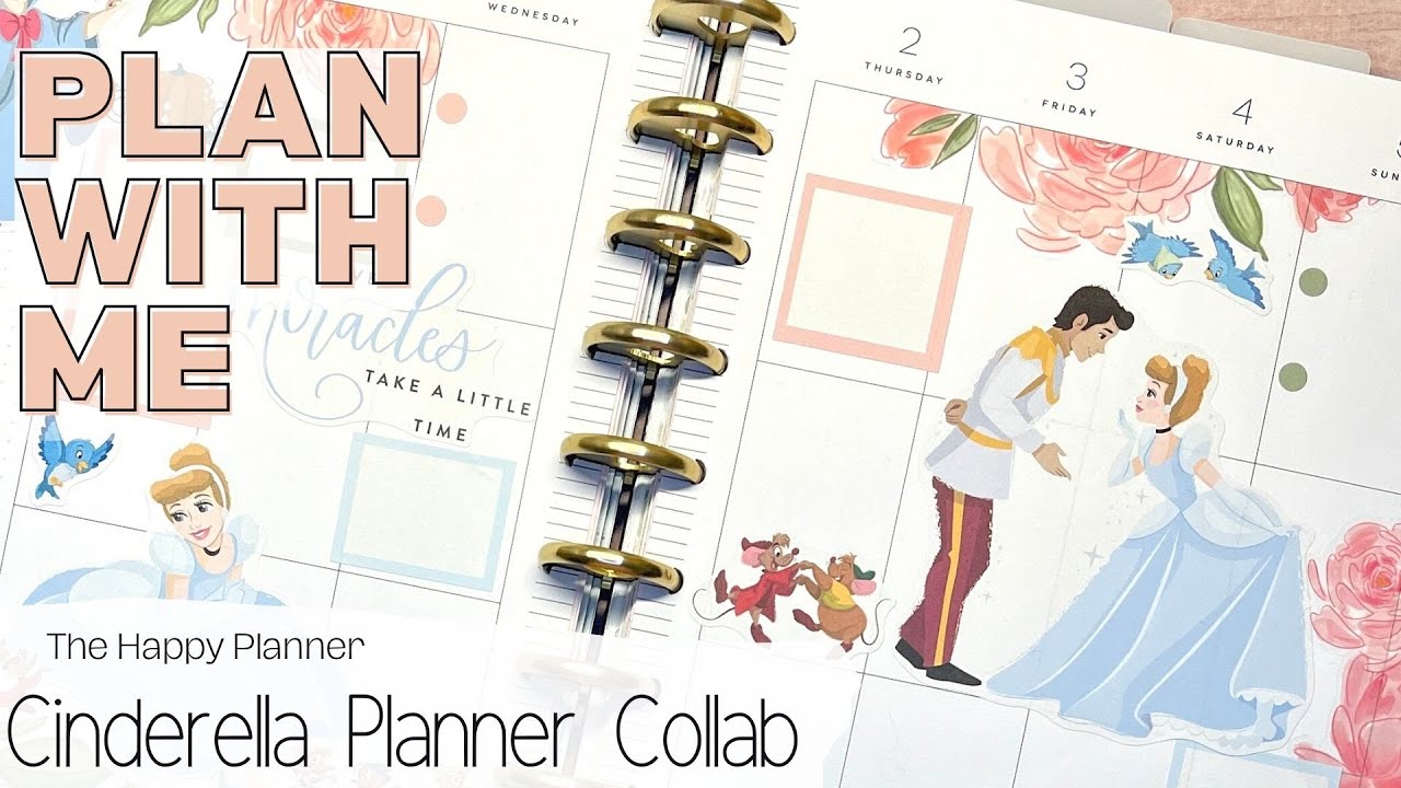 PLAN WITH ME - CLASSIC VERTICAL HAPPY PLANNER - CINDERELLA SPREAD ...