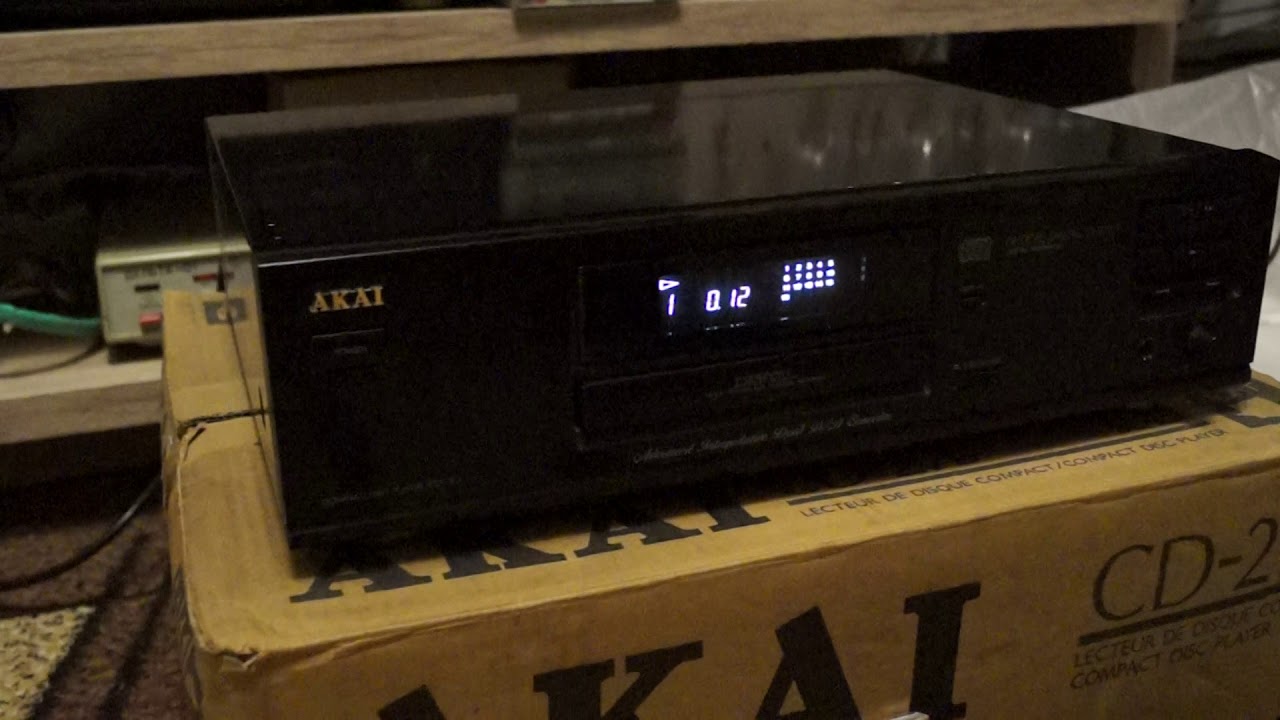 AKAI compact disc player CD 27 assembled in France 1993 - YouTube