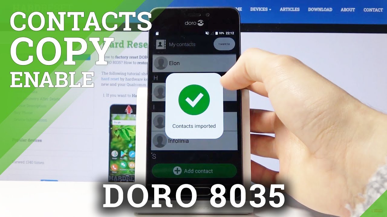 How to Import Contacts from DORO 8035 – Data Transfer - YouTube