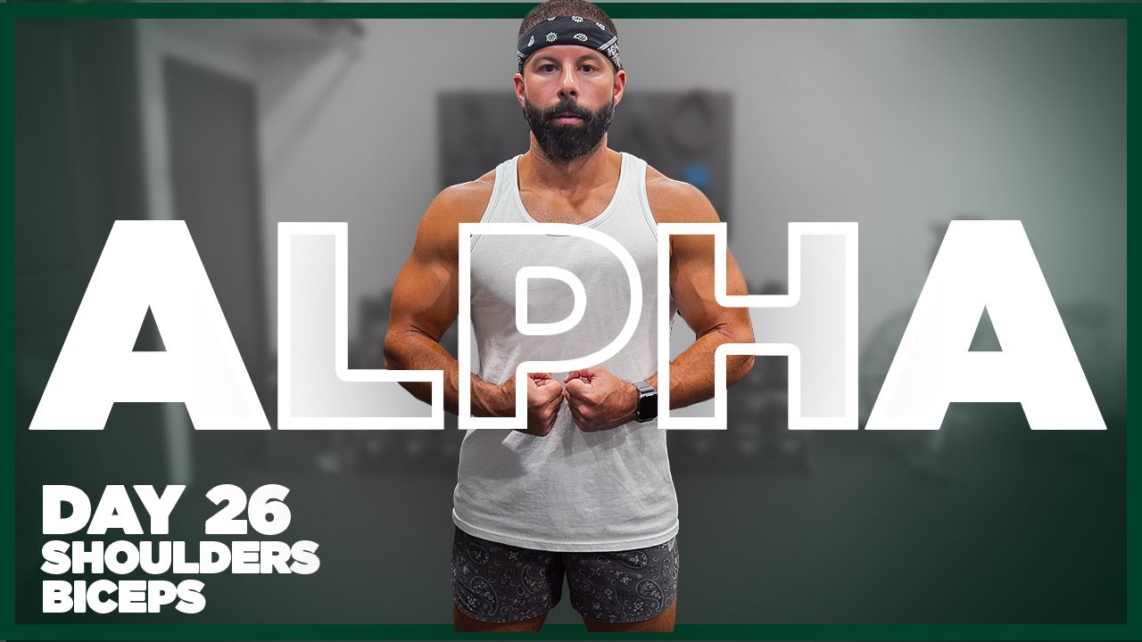 ALPHA Dumbbell Bodybuilding Program - DAY 26 (SHOULDERS & BICEPS) - YouTube