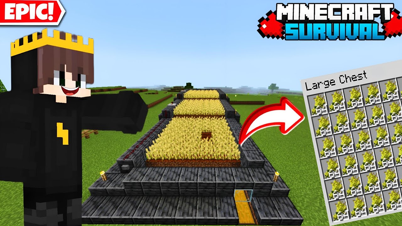 I MADE THE BEST WHEAT FARM | MINECRAFT SURVIVAL SERIES PART-5 - YouTube