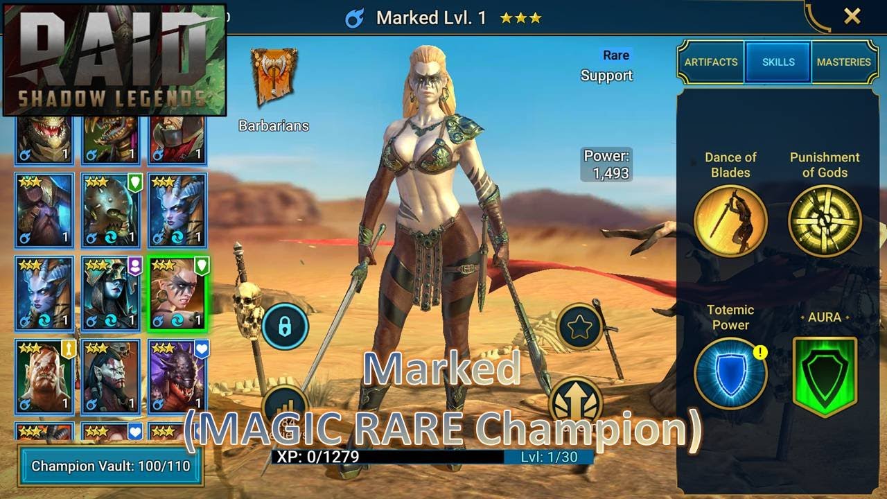RAID: Shadow Legends - Unlocking Marked (MAGIC RARE Champion) - YouTube