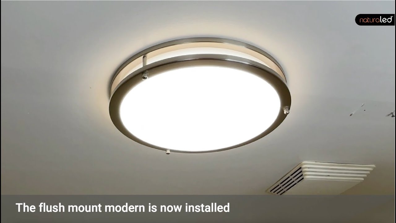 Retrofitting the Flush Mount Modern from NaturaLED - YouTube