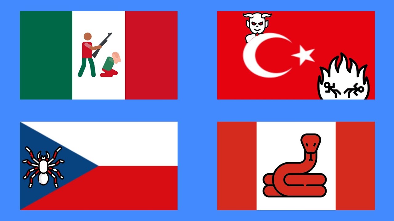 Biggest Fears on Flags || Alternative Flags of the World - YouTube