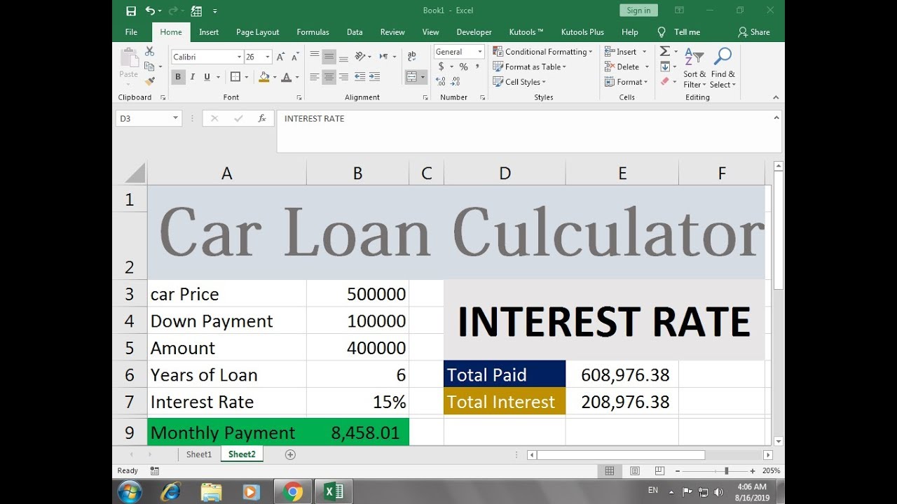 350 How To Make Car Payment Calculator Sheet In Excel Hindi YouTube 350 How To Make Car Payment Calculator Sheet In Excel Hindi YouTube