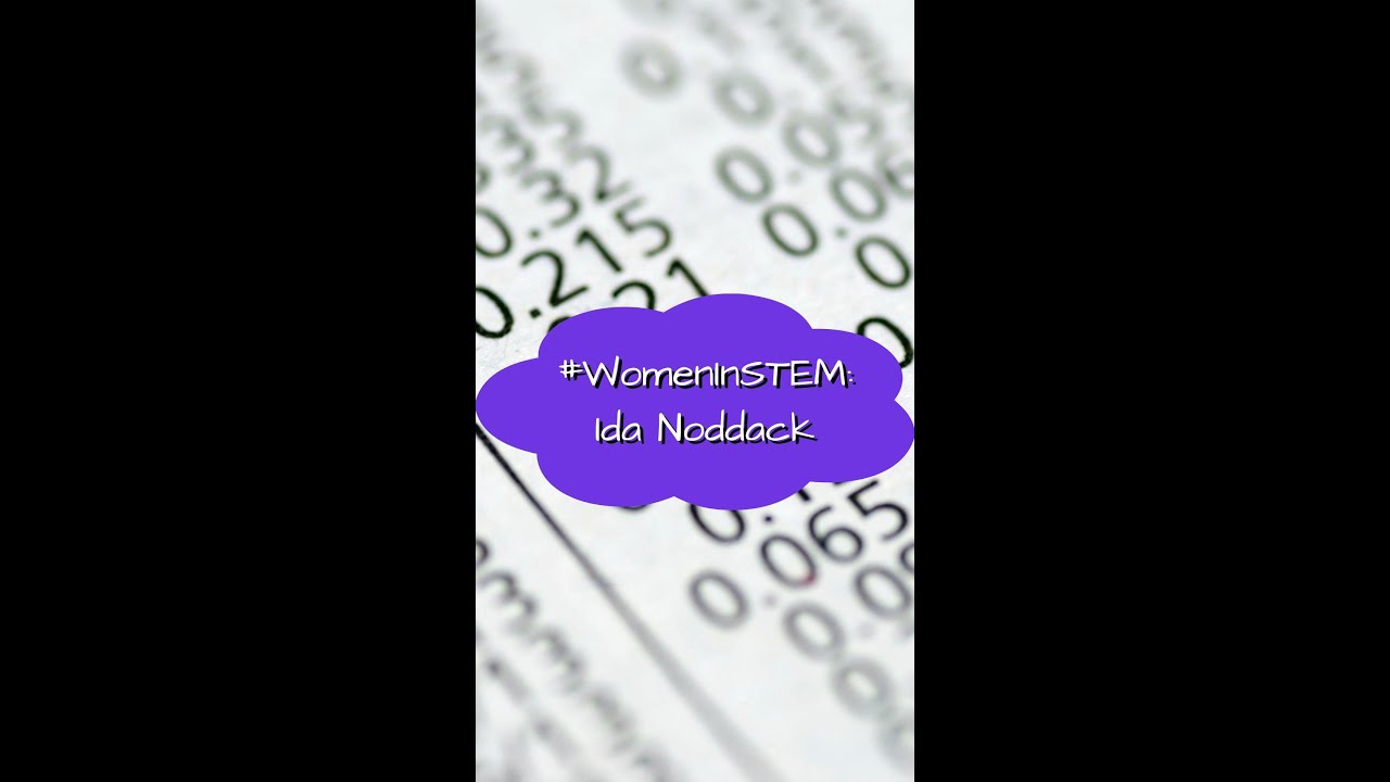 #WomenInSTEMWednesday: Ida Noddack - YouTube