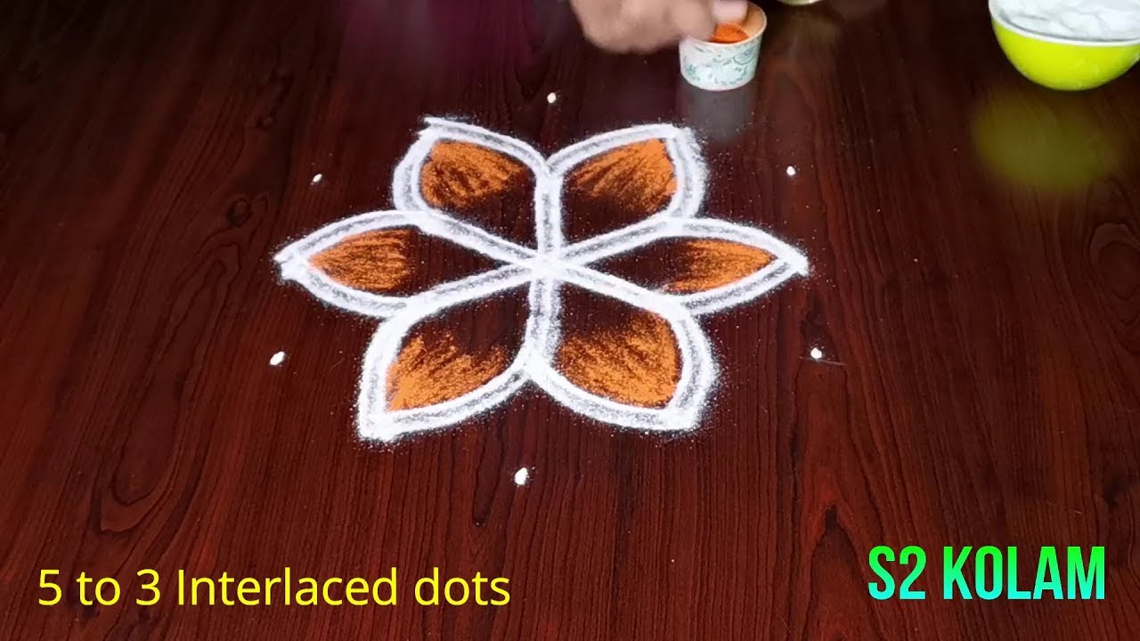 beautiful &simple deepam rangoli for deepavali || karthikai kolam ...