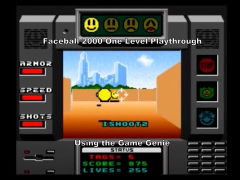 Faceball 2000 One Level Playthrough using the Snes Game Genie :D # ...