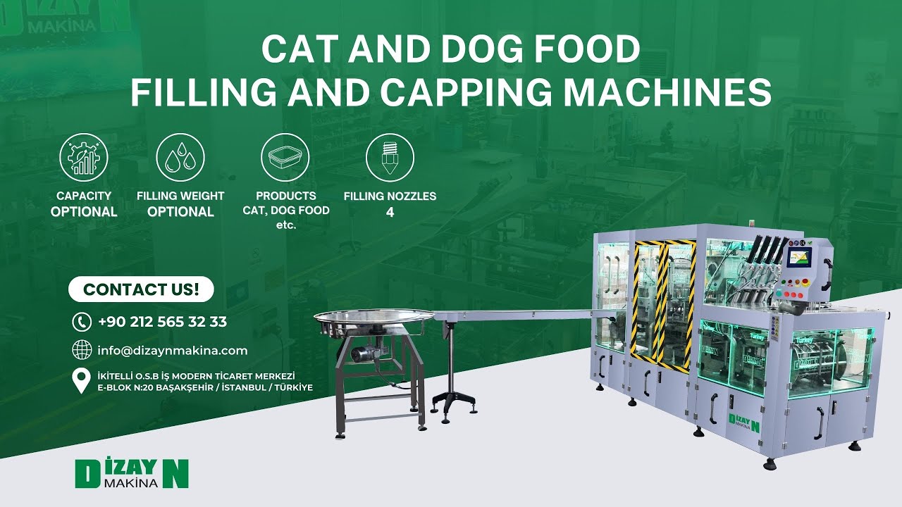 Cat and Dog Food Filling and Capping Machine📍 Kedi Köpek Maması ...