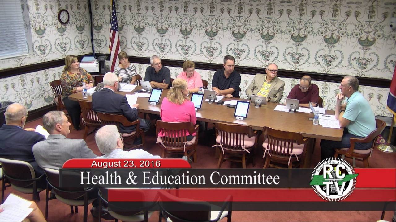 Health & Education Committee - August 23, 2016 - YouTube