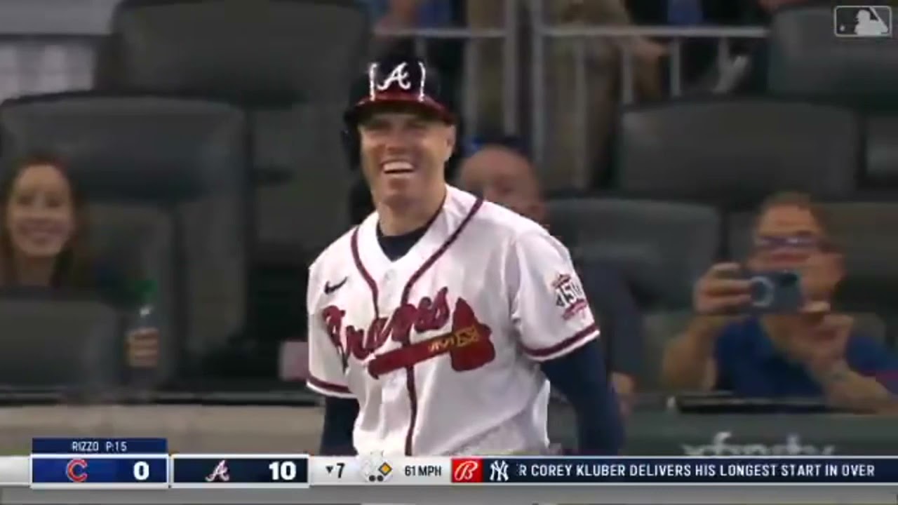Anthony Rizzo strikes out Freddie Freeman ! - YouTube
