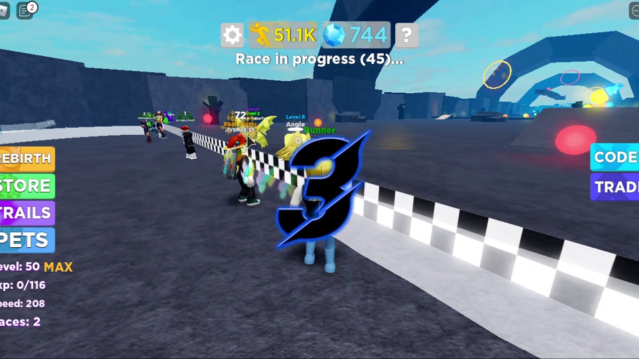 Roblox legends of speed first time of race - YouTube