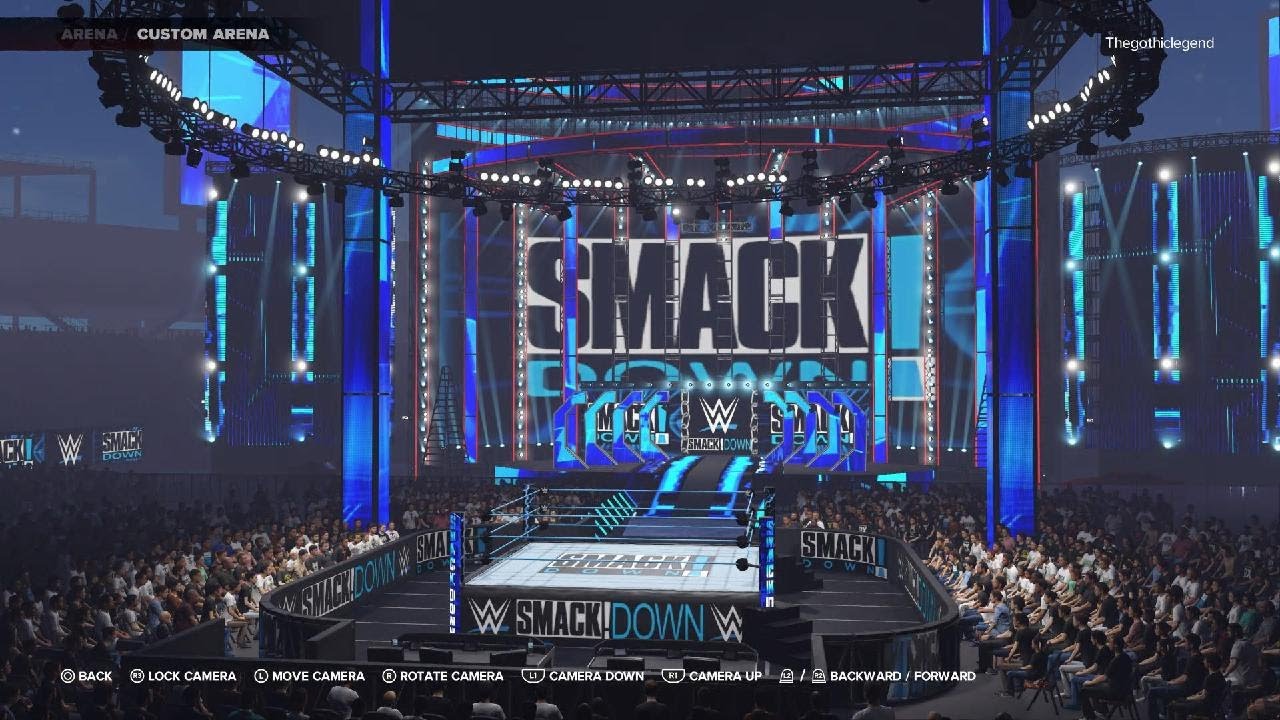 WWE 2K24: Custom Arena - WWE SmackDown Arena '24 - YouTube